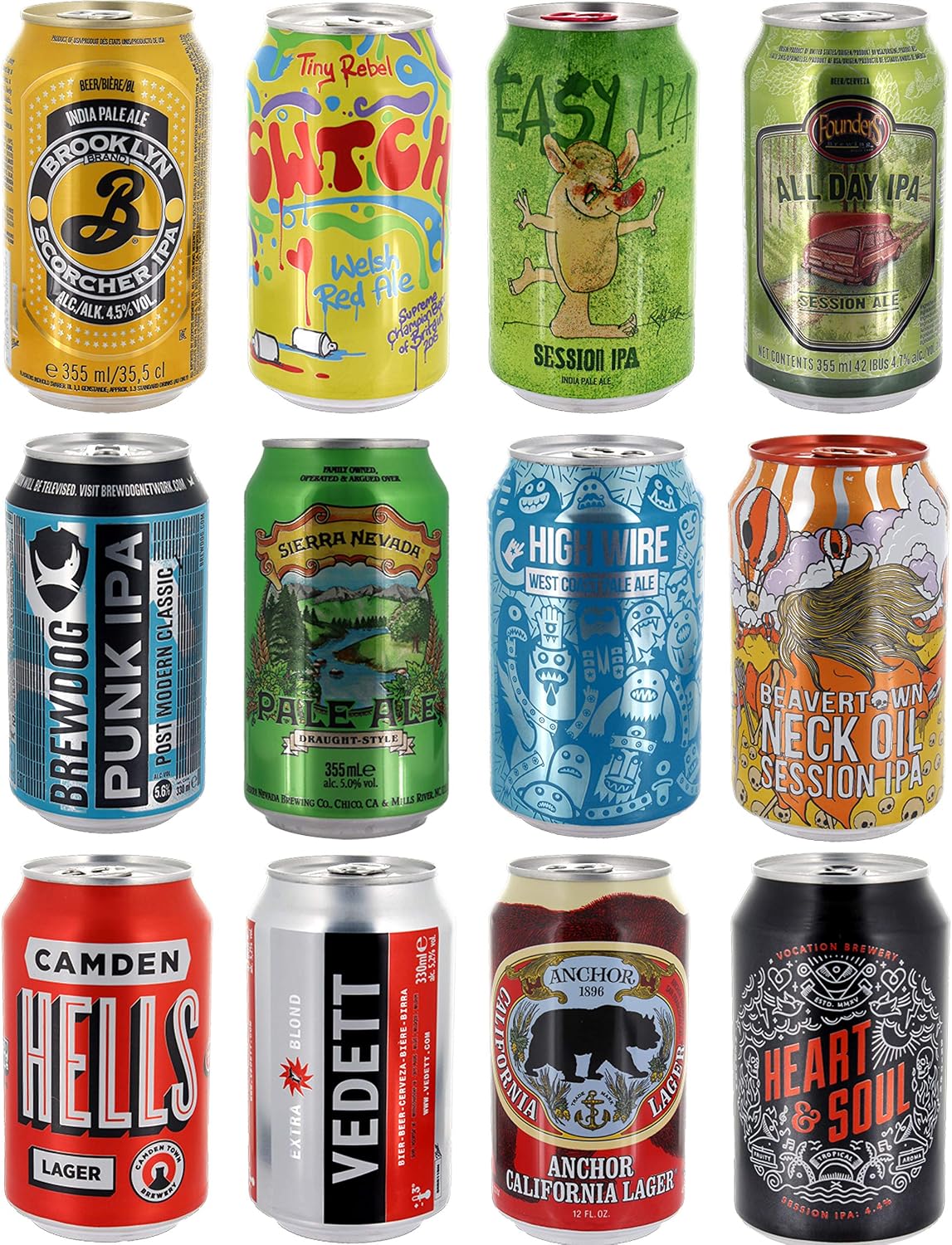 Craft Beer Can Mixed 12 Pack - Great Range and Value Craft Beer Gift ...