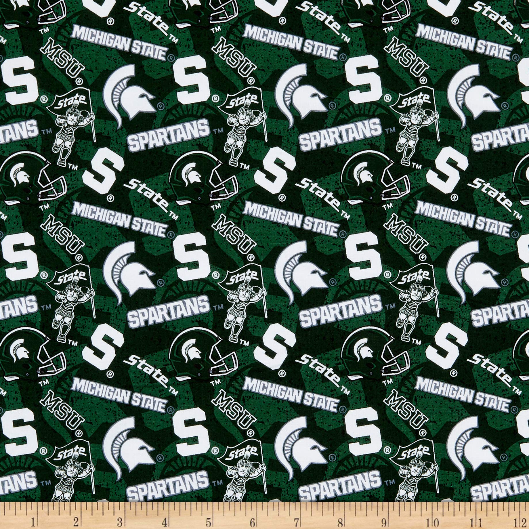 Amazon.com: NCAA Michigan State Spartans 1178 Tone on Tone Dark Green ...