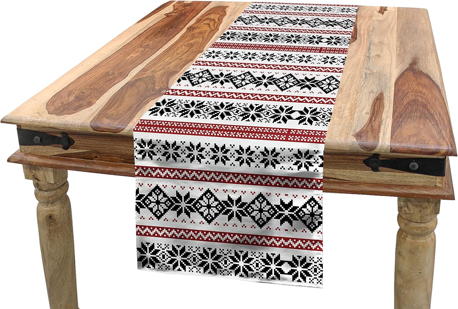 Amazon.com: Ambesonne Nordic Table Runner, Scandinavian Style Norwegian ...