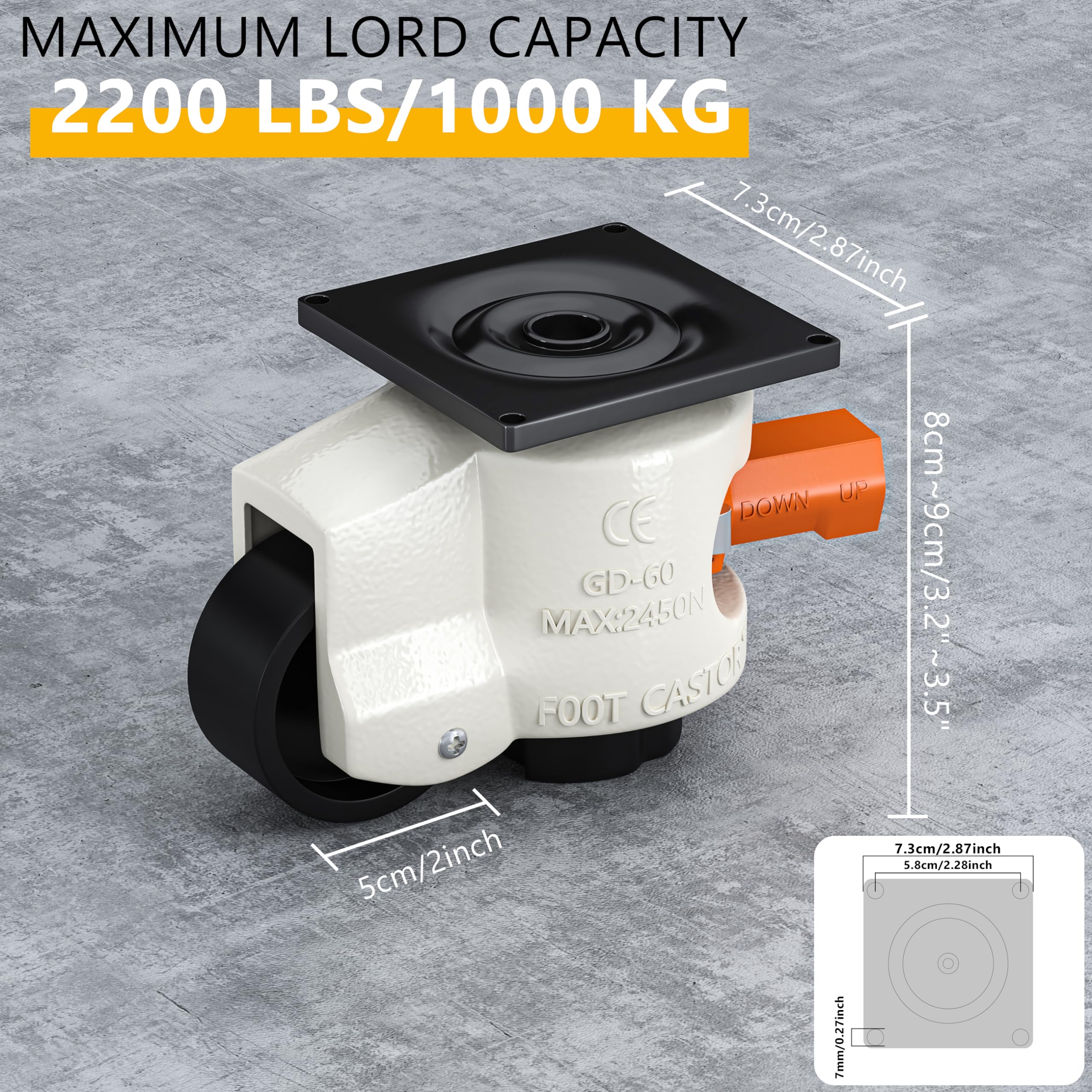 Snapklik.com : Leveling Casters Heavy Duty Set Of 4 Workbench Castors ...