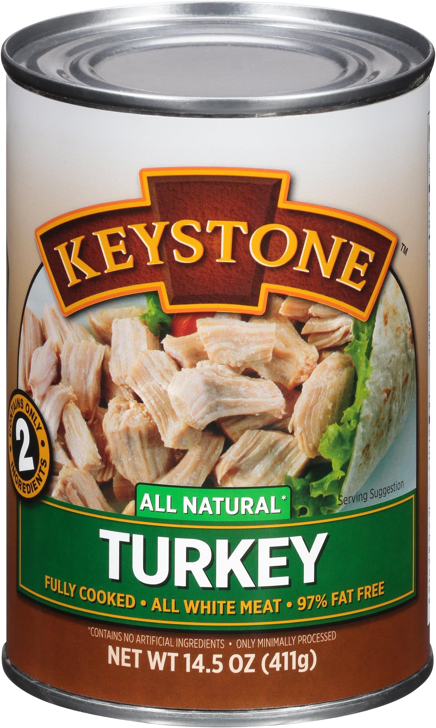 Amazon.com: Keystone Meats All Natural Canned Chicken, 14.5 Ounce ...