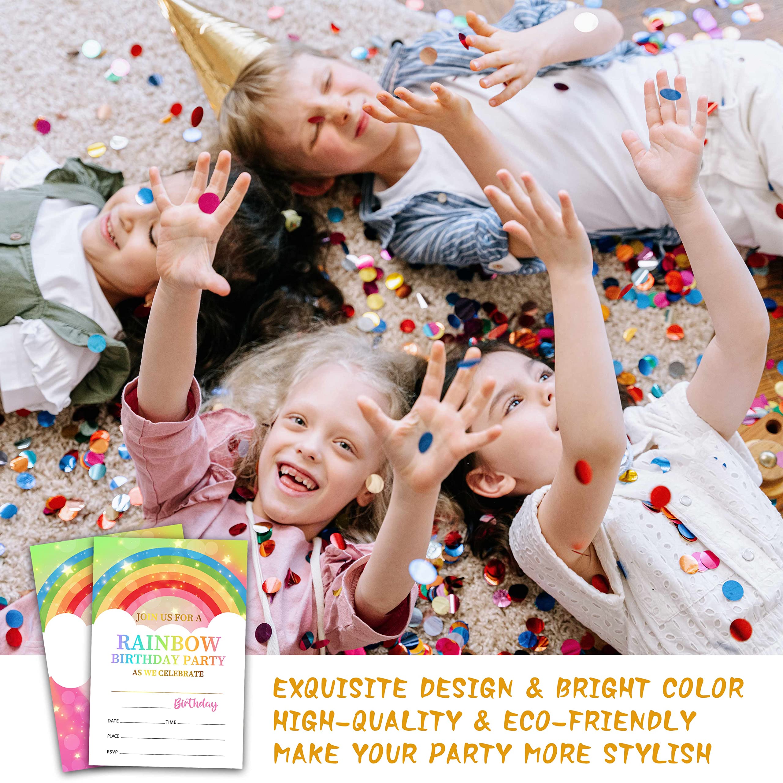 Over The Rainbow Birthday Party Invitations Editable Rainbow Birthday