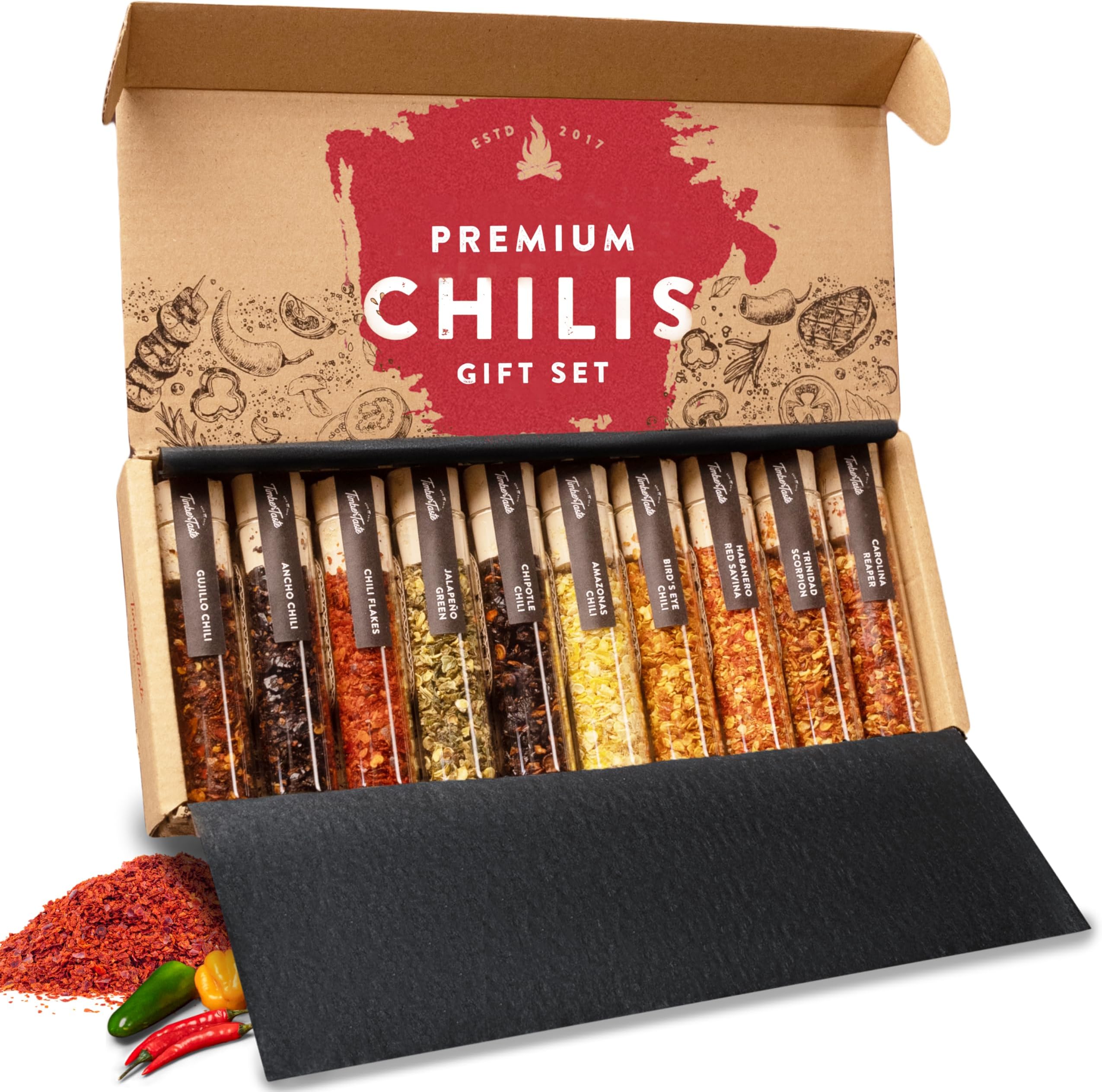 Amazon.com : TIMBER TASTE® Spicy Chili Spice Gift Set for Men & Women ...
