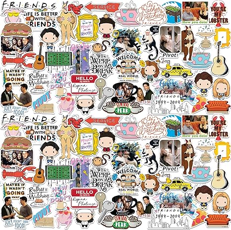 Amazon.com: Friends Vinyl Large Deluxe Stickers Variety Pack - Laptop ...