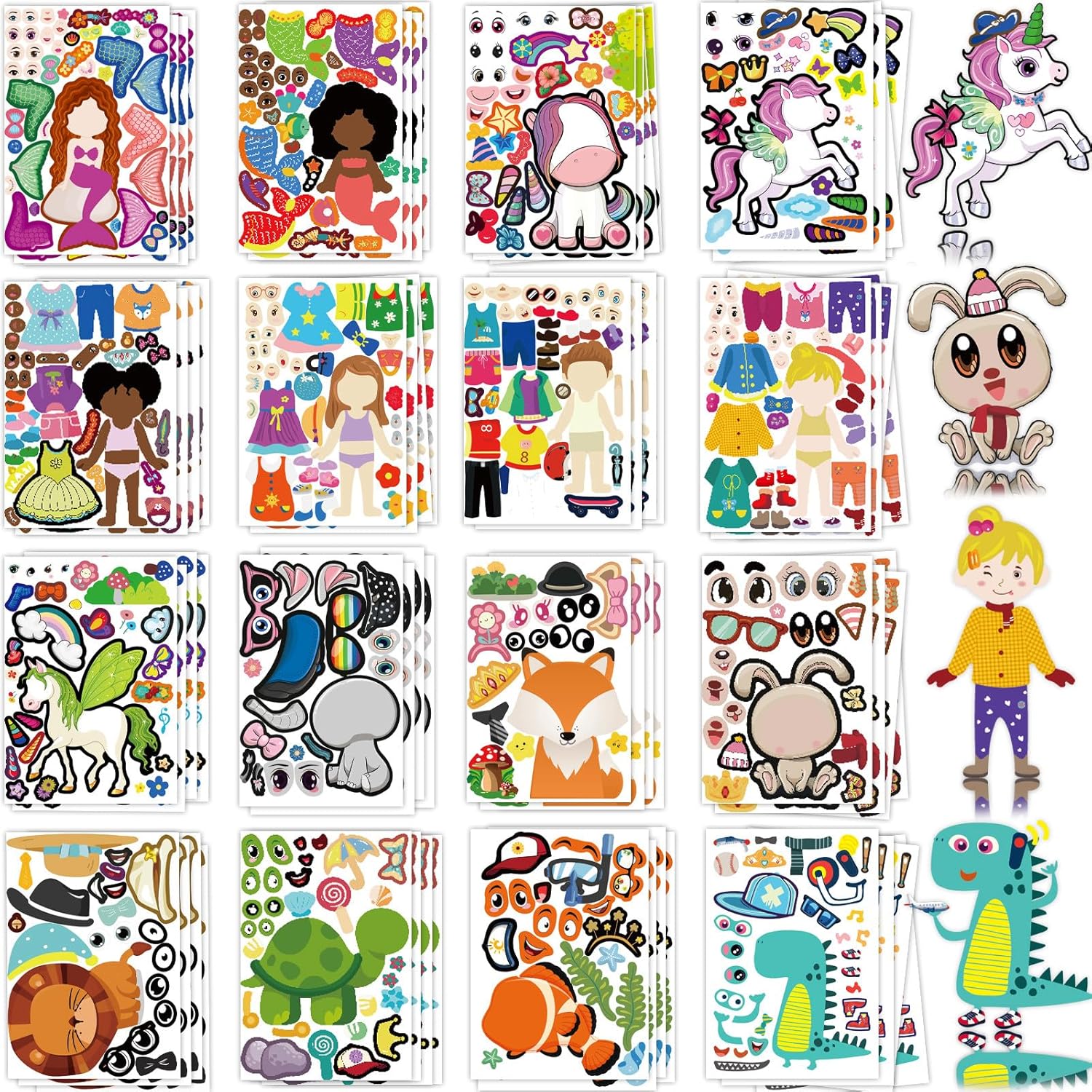 Paquete de 100 calcomanías para niños con 25 diseños, calcomanías de ...