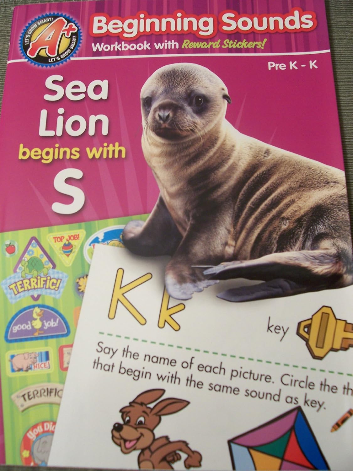 Beginning Sounds Workbook with Reward Stickers (A+ Let's Grow Smart ...