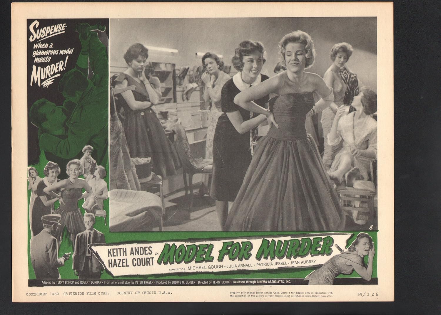 Amazon.com: MOVIE POSTER: Model for Murder Lobby Card #8-1959-Keith ...