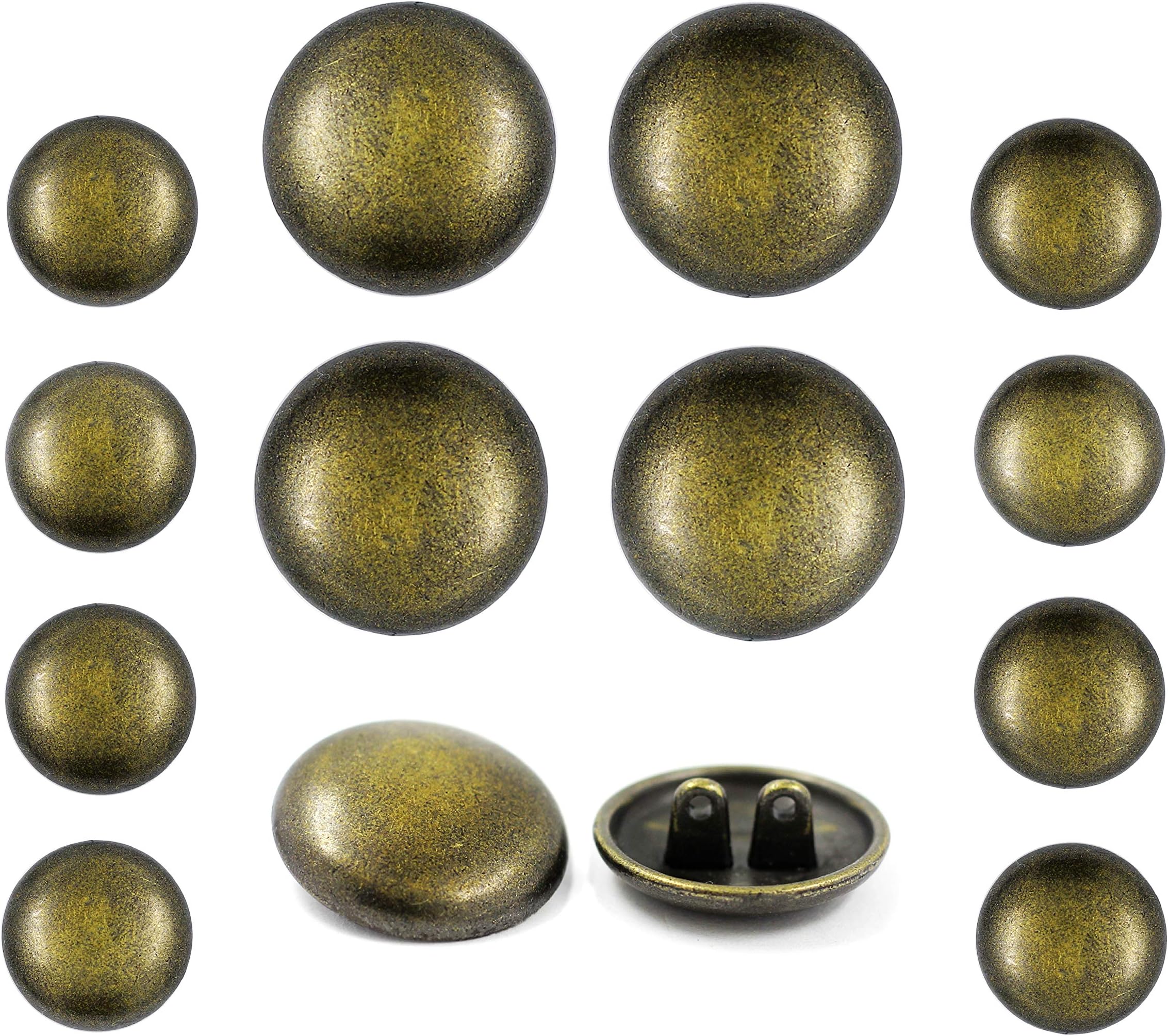 Amazon.com: Professional Double Shank Antique Brass Metal Blazer Button ...