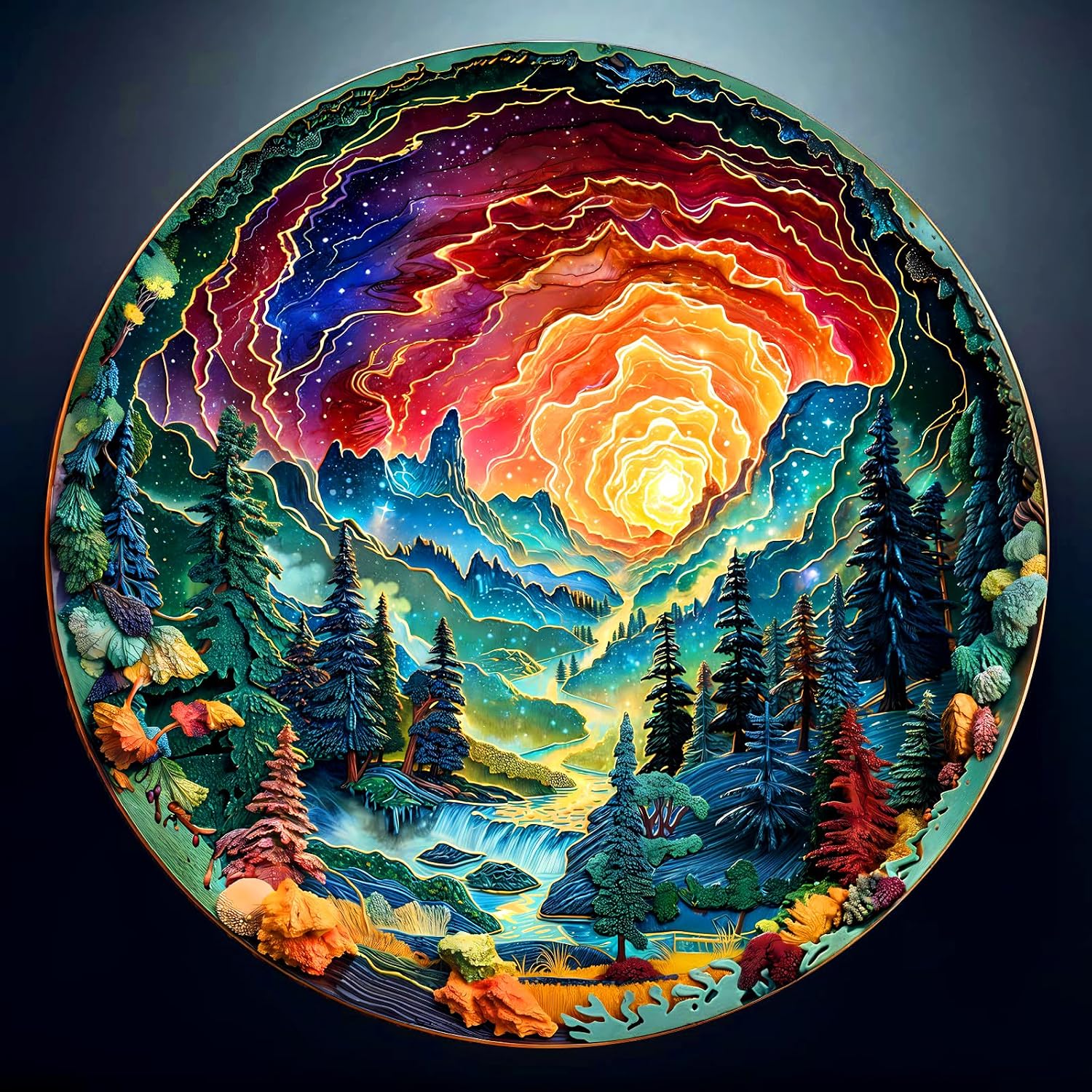 Amazon.com: DOCRAGI Wooden Jigsaw Puzzles for Adults - Cave Sky Wooden ...
