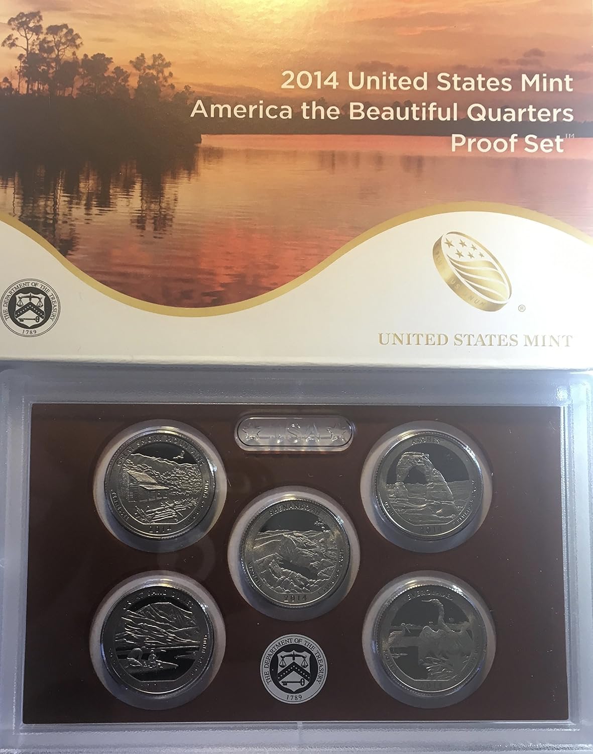 2014 S US Proof Set National Parks Quarters America the Beautiful US ...