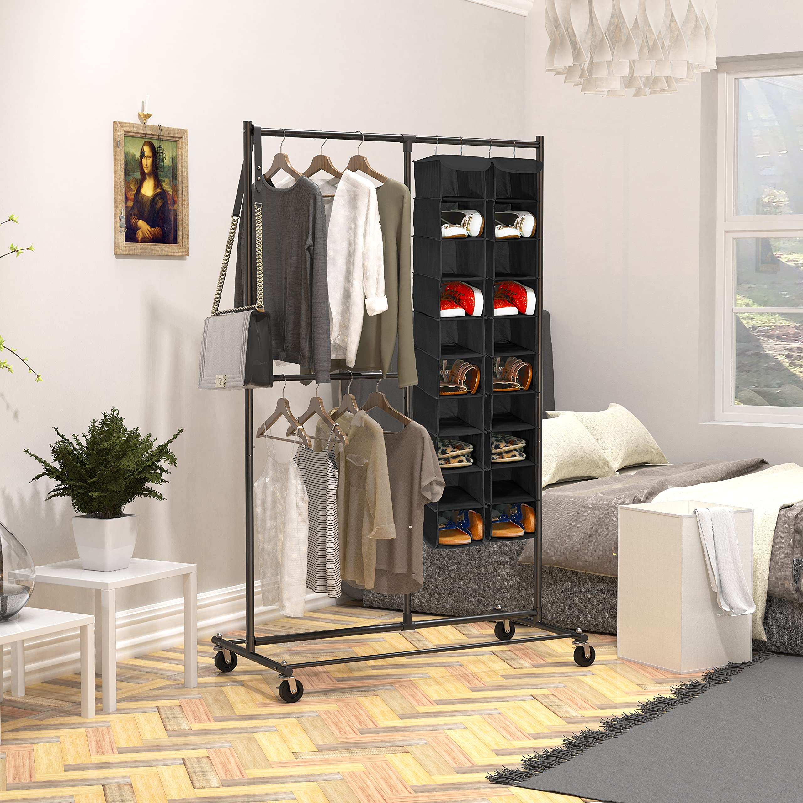 Snapklik.com : Simple Houseware 2 Pack 10 Shelves Hanging Organizer