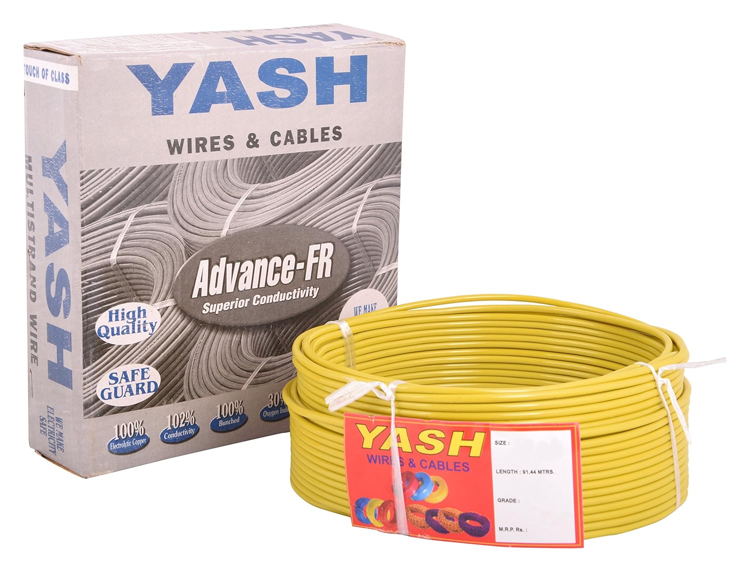 Yash 3600 Inches Electrical Cable (Yellow, YAS-CAB-004) : Amazon.in ...