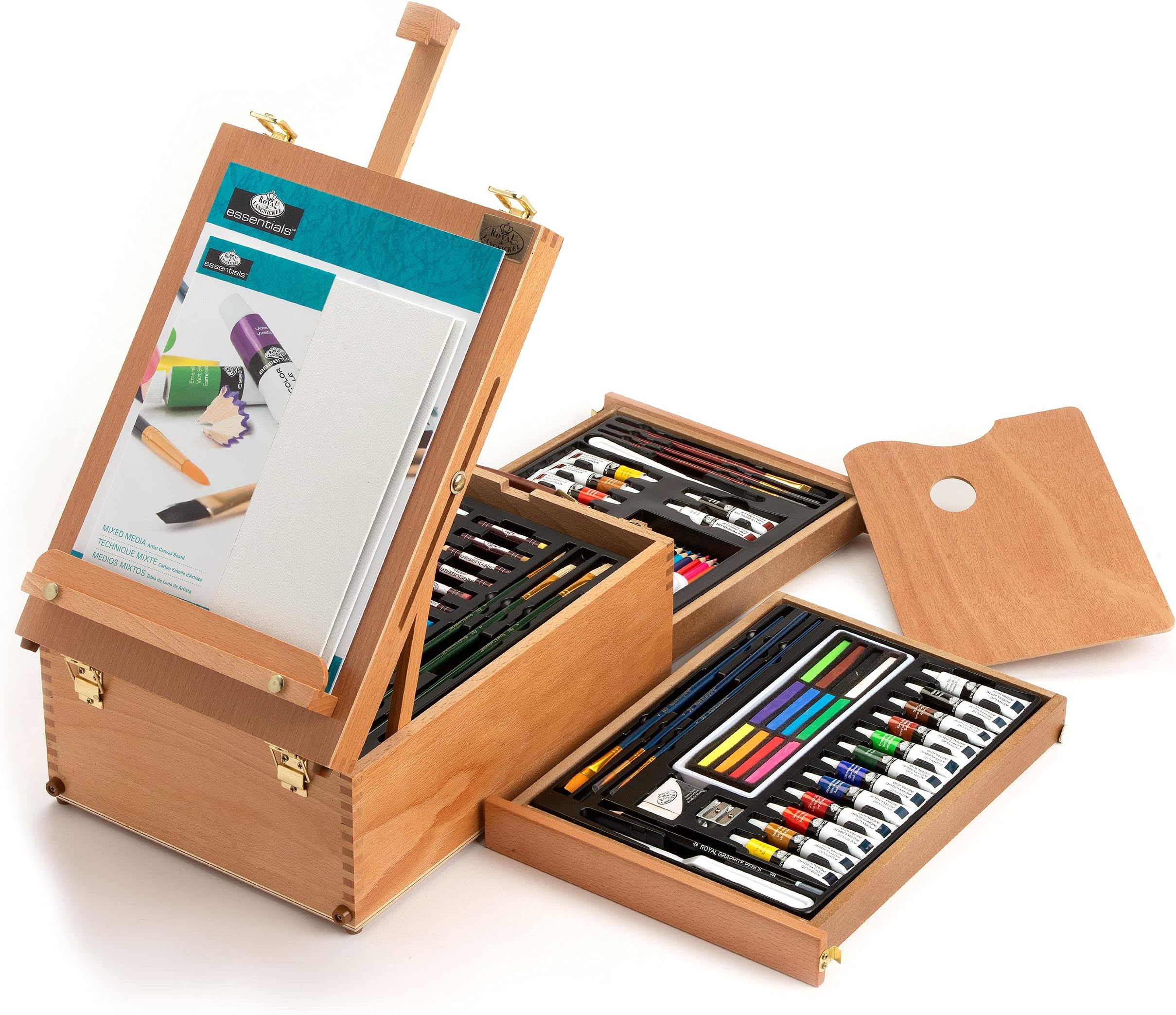Art Set with Wooden Storage Case - 46 Piece Artist Supplies Set with ...