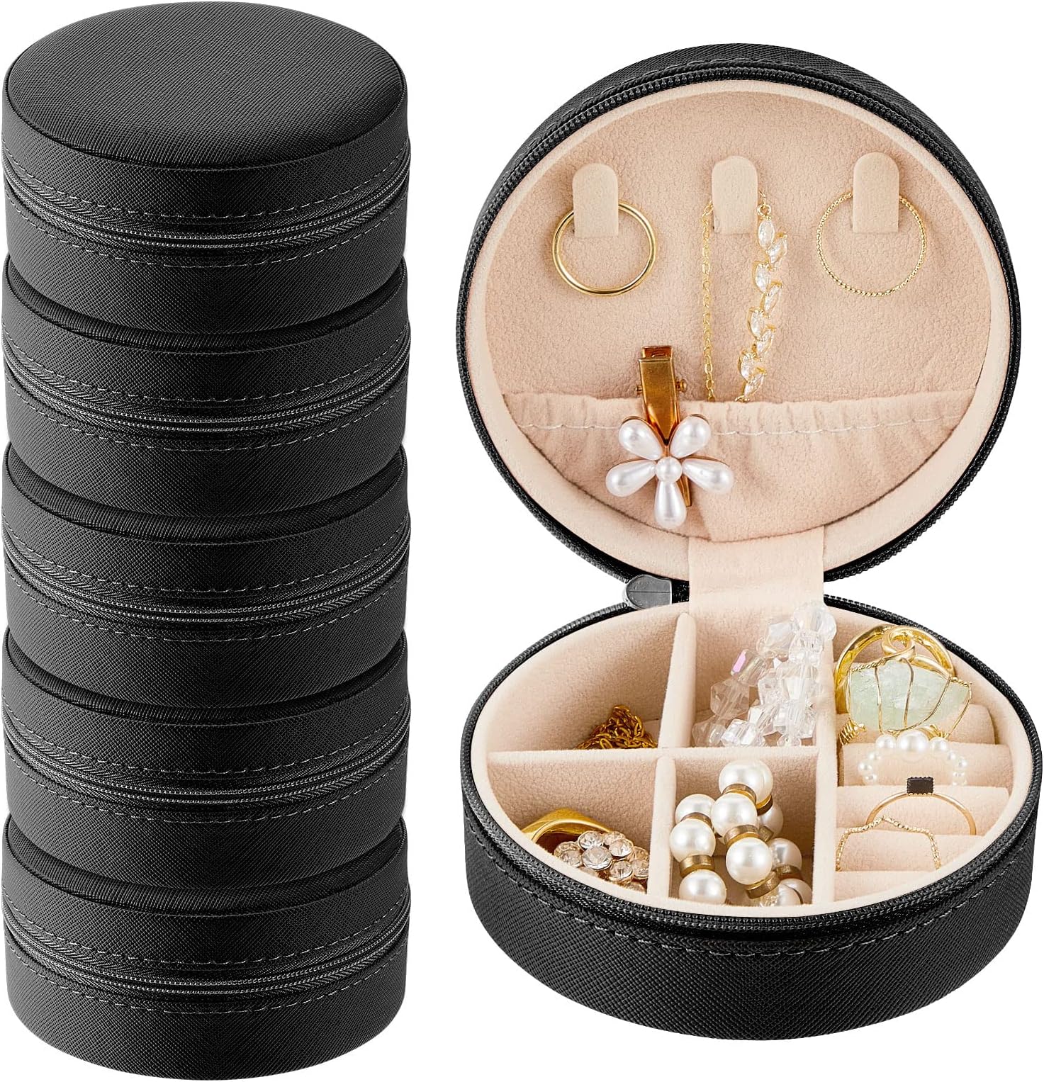 12Pcs Organizadora de Joyero de Viaje, 10x10cm - Caja de Joyero Pequeño ...