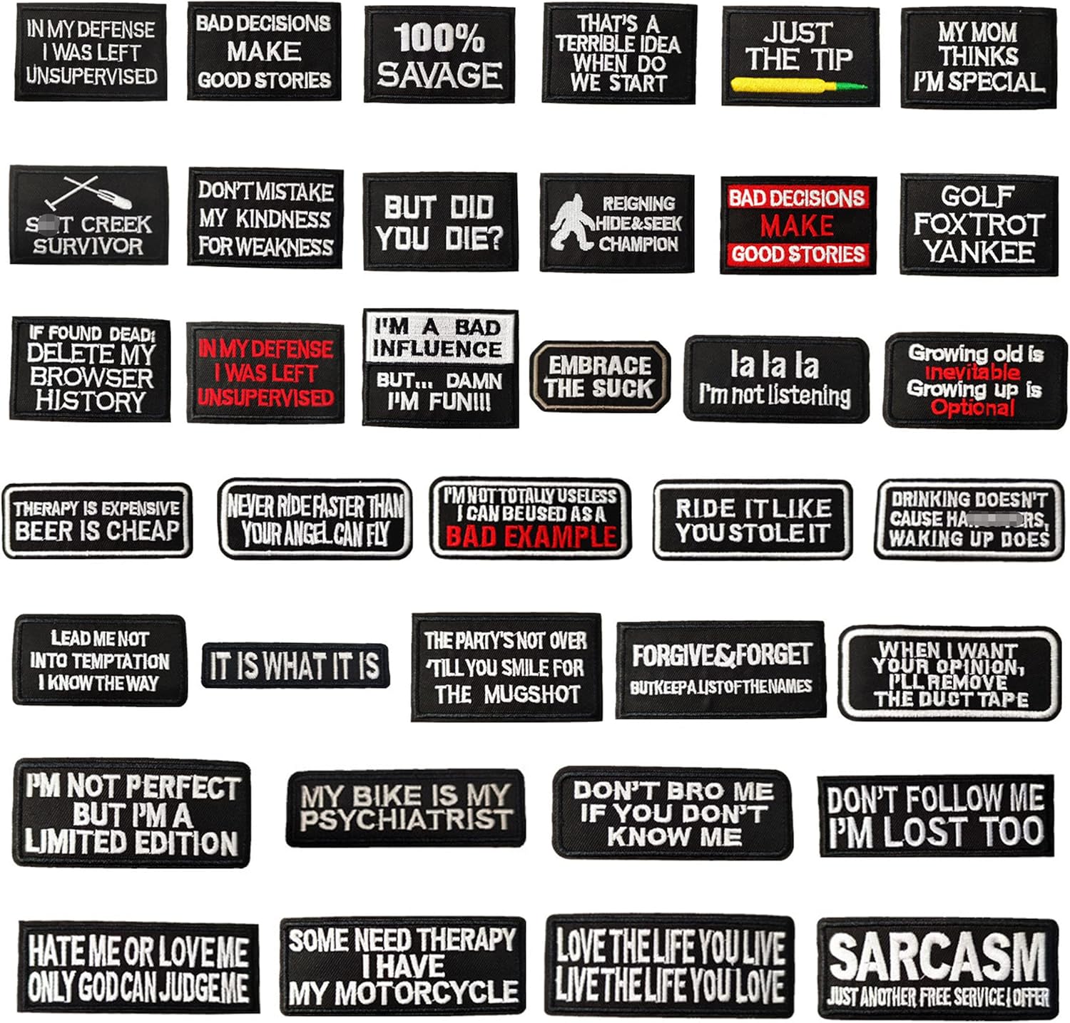 CDzyzh Iron On Patches,Funny Phrases Iron on Word Patches for ...