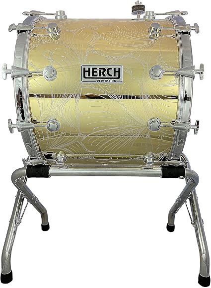 Amazon.com: D'Luca made by Herch 20" x 24" Bass Drum Tambora Gold ...
