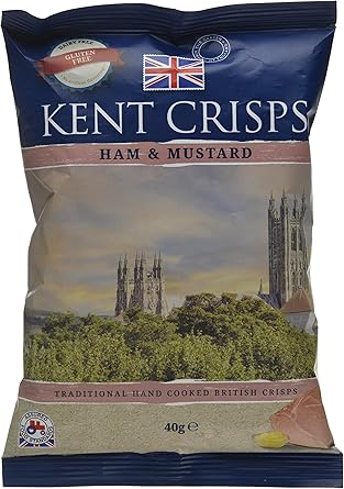 Kent Crisps Ham and Mustard Handcooked Crisps, 40 g : Amazon.co.uk: Grocery