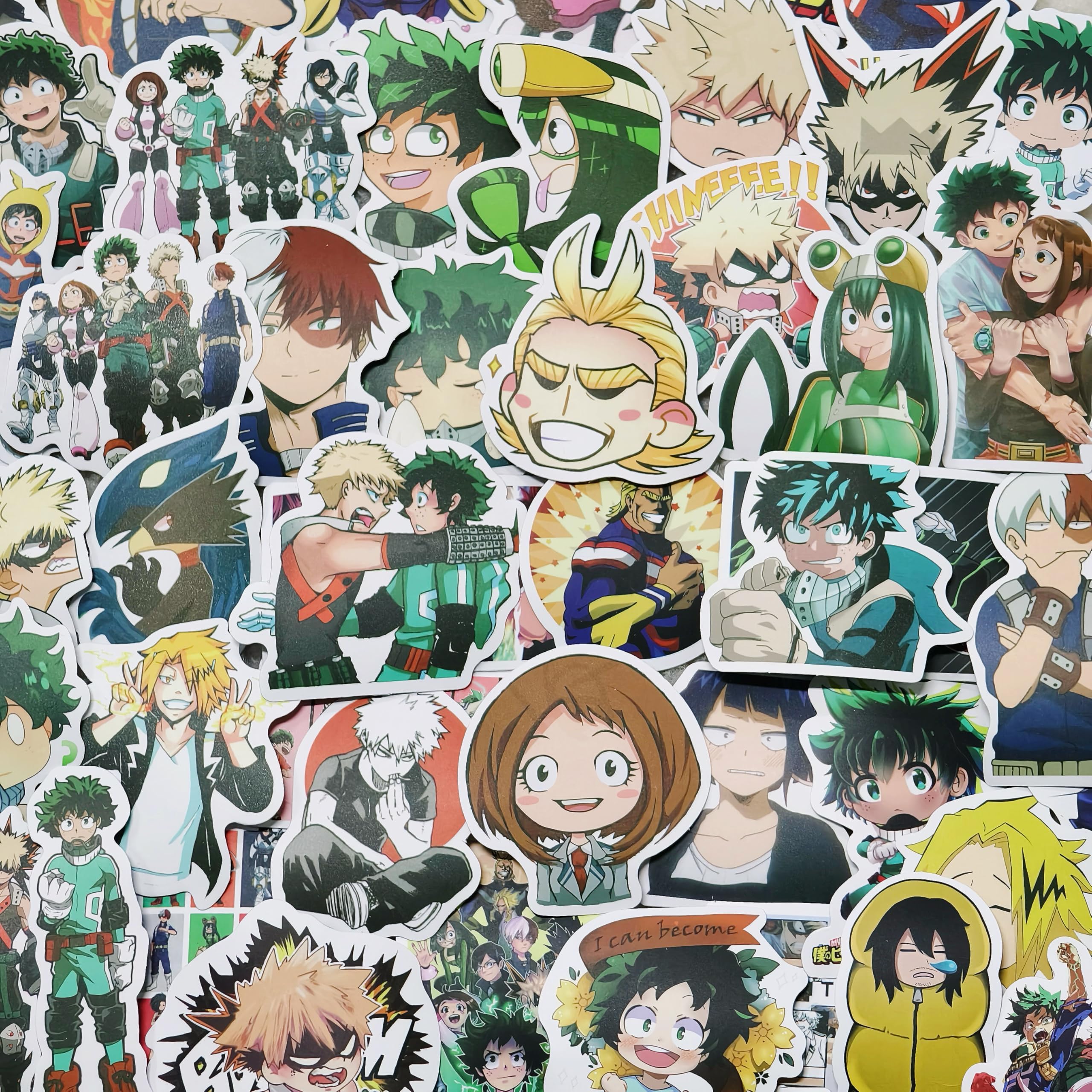Amazon.com: 100PCS MHA Stickers, Anime My Hero Stickers Academi Cute ...