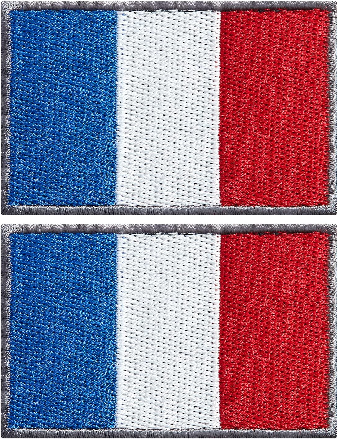 Amazon.com: stidsds 2 Pack France Flag Patch France Flags Embroidered Patches French Flags ...