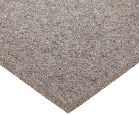 Grade F3 Pressed Wool Felt Sheet, Gray, Meets SAE J314, Adhesive Backed ...