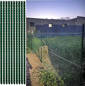 No-Dig Fence Posts with Zip Ties, Steel Garden Support Columns for Easy ...