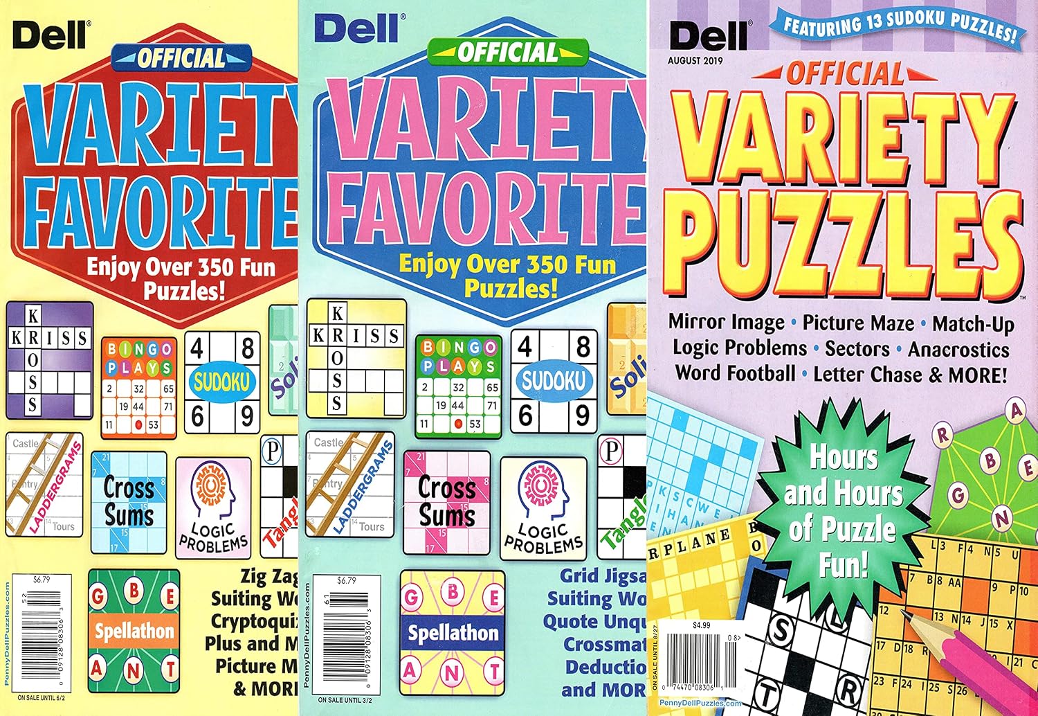 Lot of 3 Dell Official Variety Puzzles: Generic: Amazon.com: Books