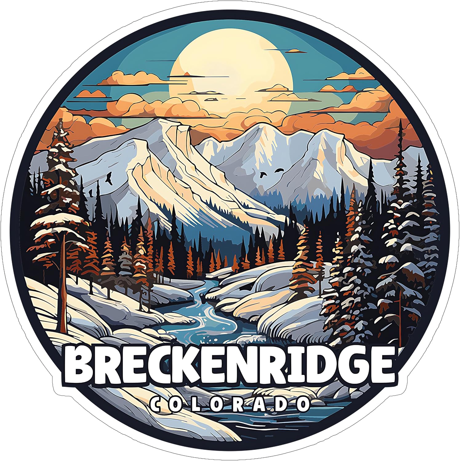 Amazon.com: Breckenridge Colorado Sticker 4 Inch Travel Souvenir City ...
