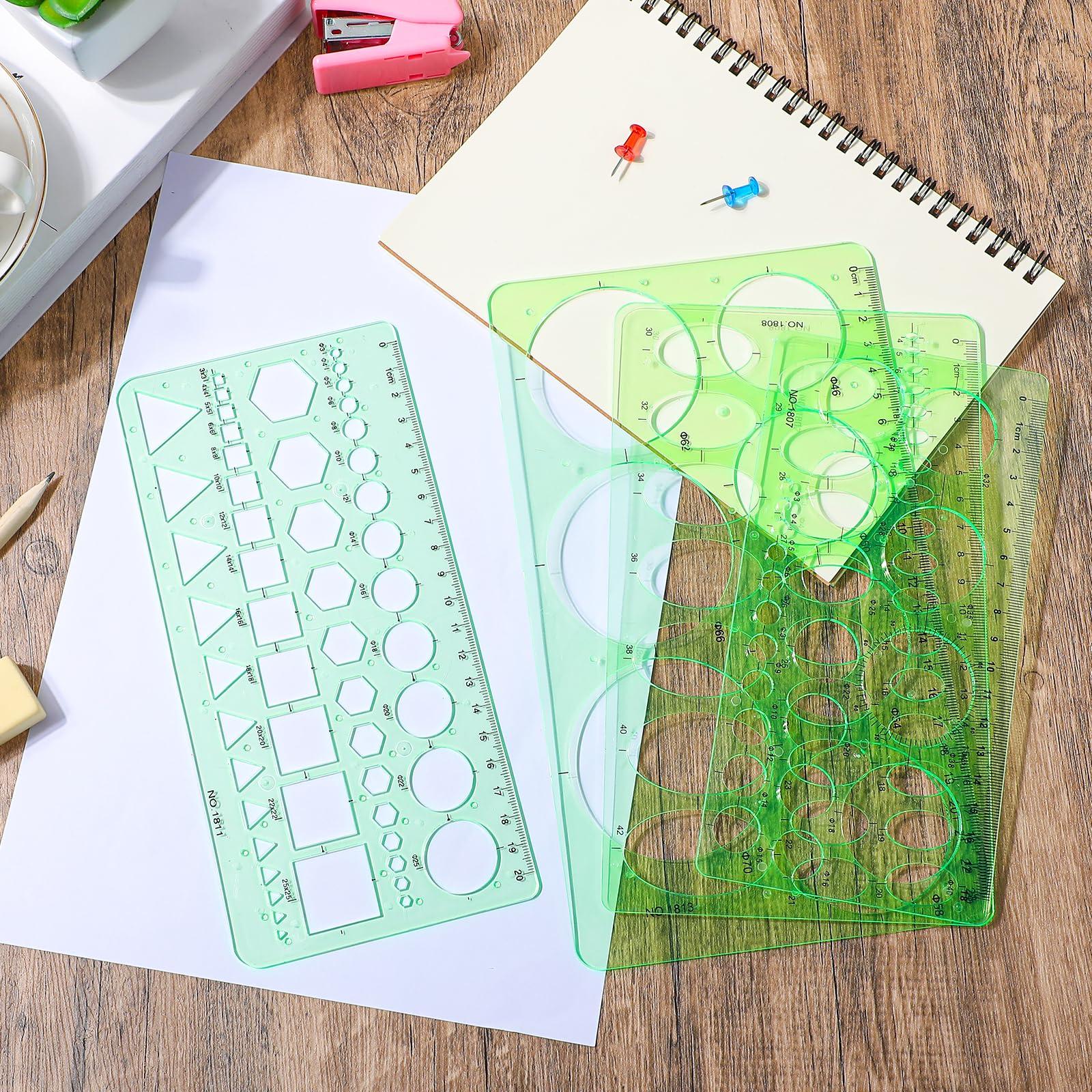 Circle Drawing Tool 4-Piece Circle Drawing Template Set - Plastic ...