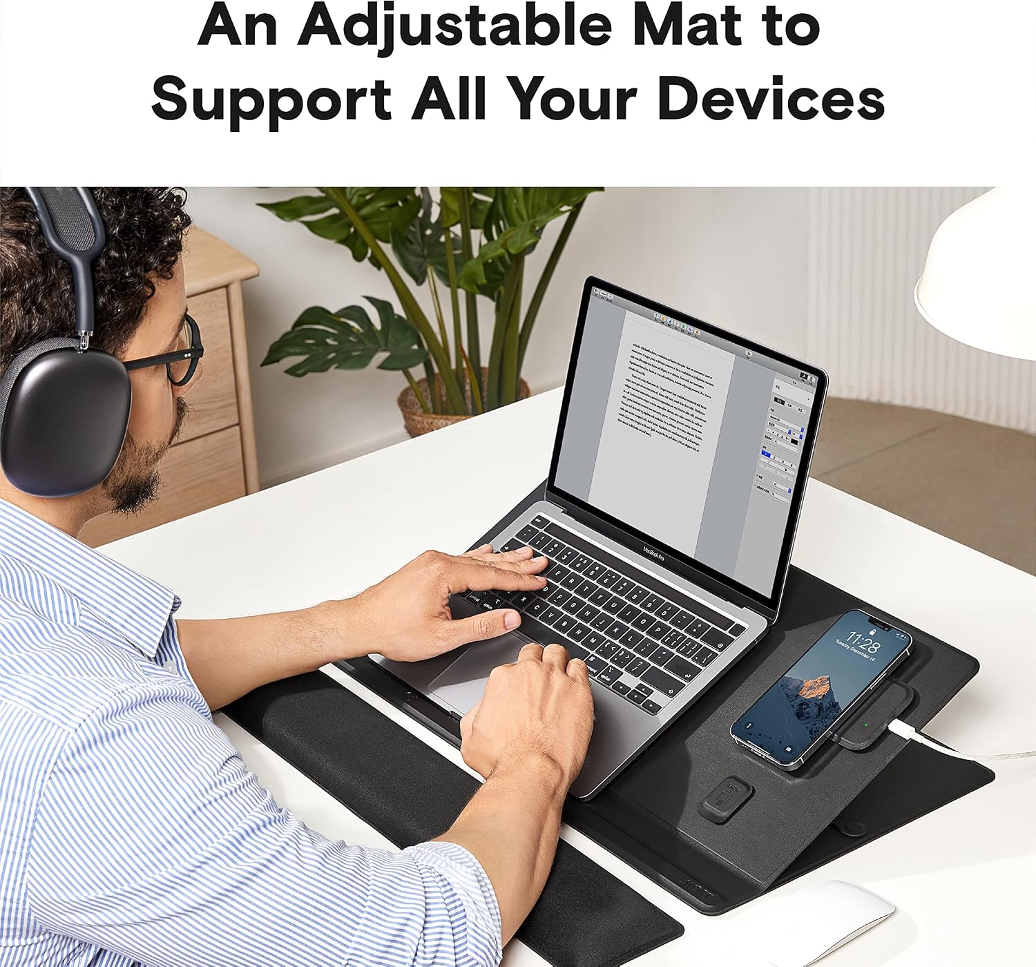 Buy MOFT Multifunctional Desk Mat Water-Resistant PU Leather, Multi ...