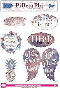 Amazon.com: Pi Beta Phi - Sticker Sheet - Watercolor Theme : Arts ...
