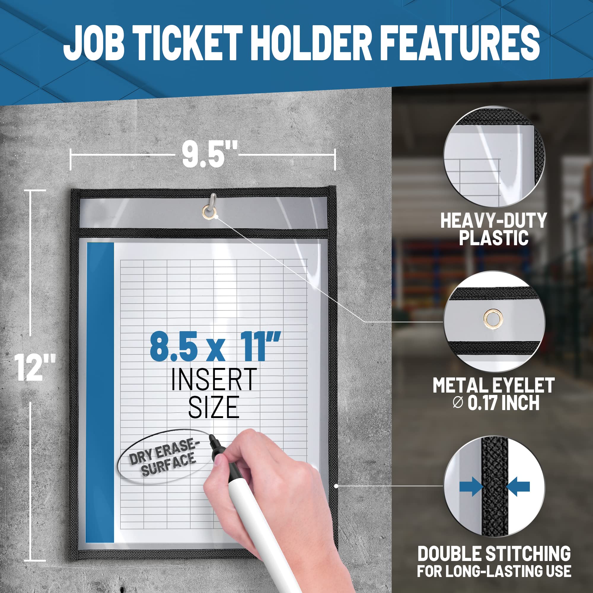 Work Order Ticket Holders Buy C Line Reinforced Neon Stitched 9" X 12"