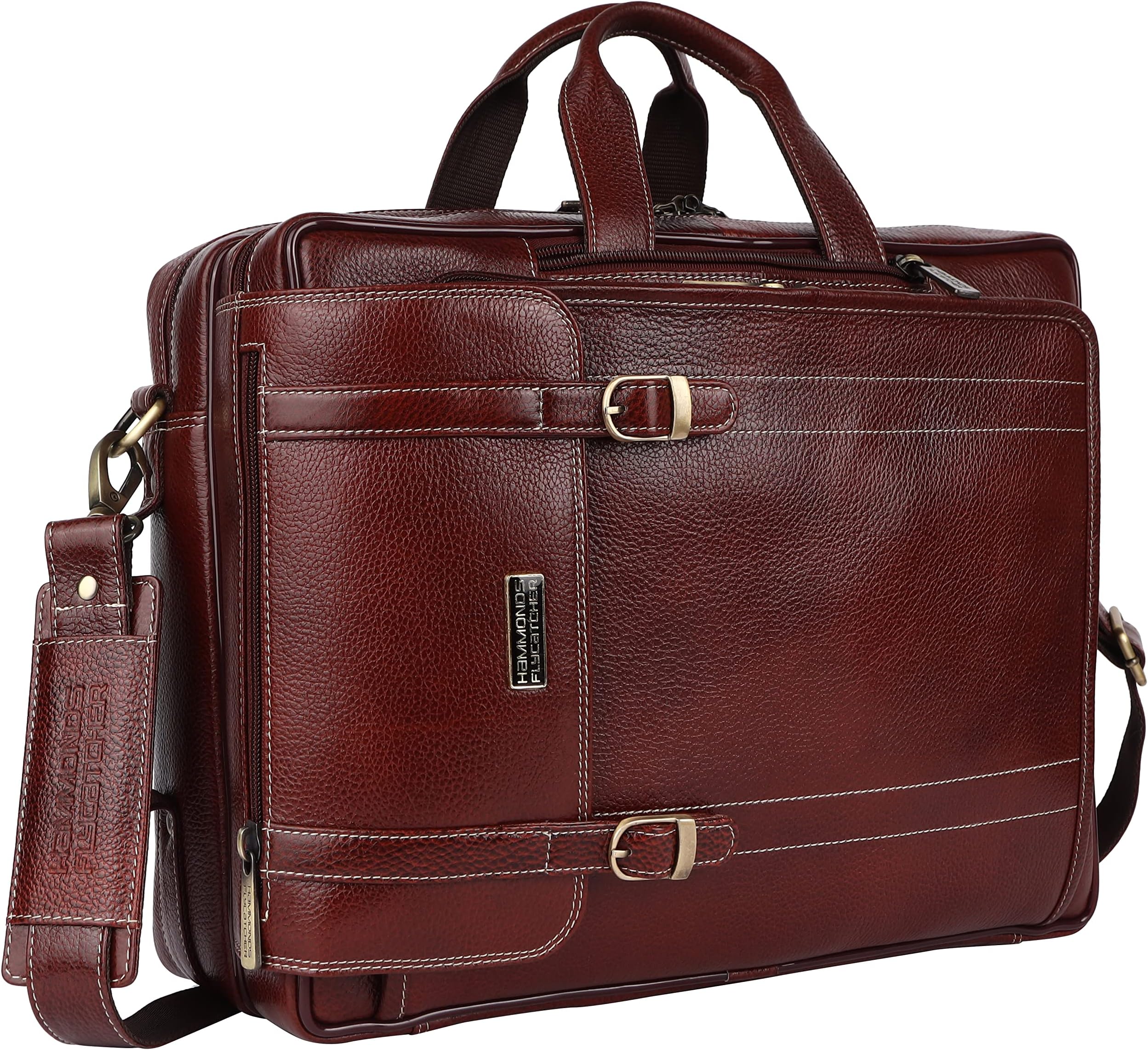 HAMMONDS FLYCATCHER Genuine Leather Office Bag for Men, Stylish Laptop ...