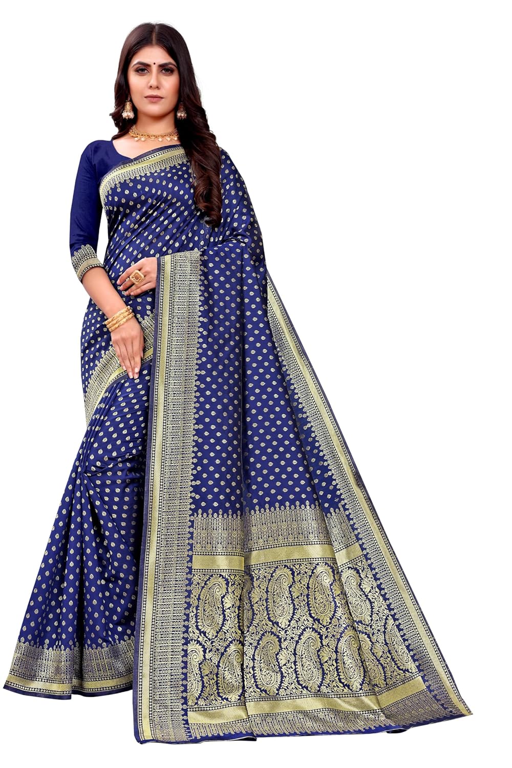 Buy Sugathari Women's Banarasi Saree Pure Kanjivaram Silk Saree Soft ...