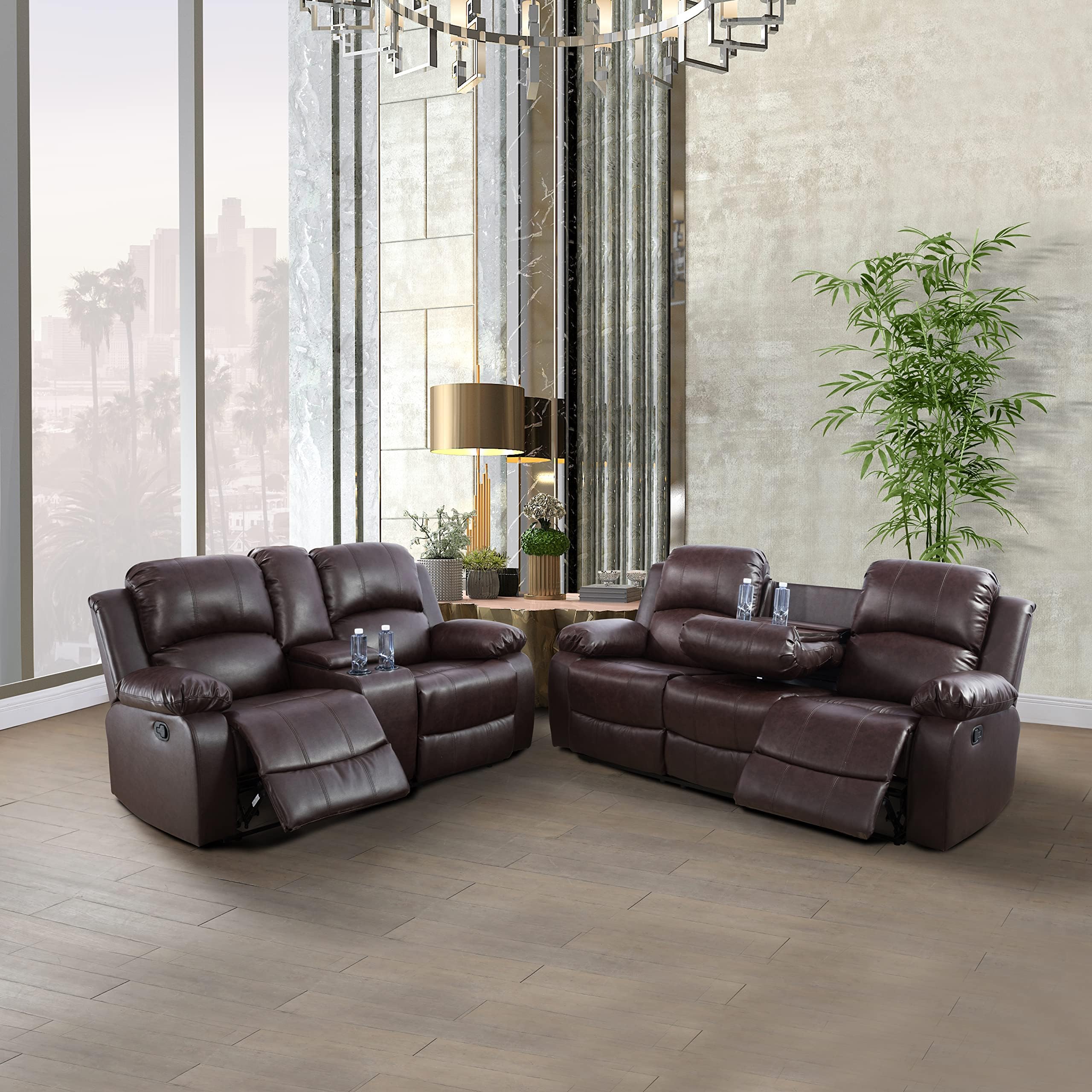 Amazon.com: Beverly Fine Furniture Alpine Living Room Recliner Set ...