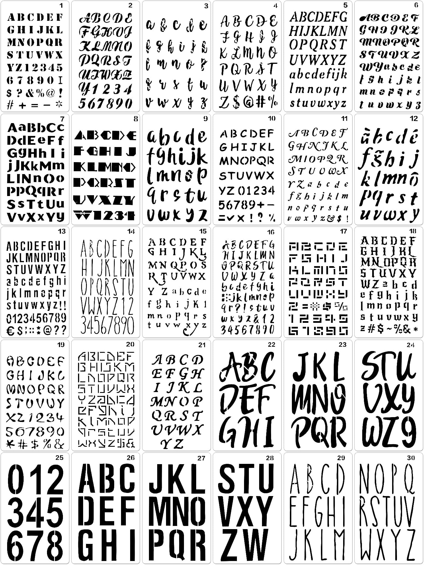 Amazon.com : Westcott LetterCraft Stencil, Candy Font, 3/4-Inch and 1 ...