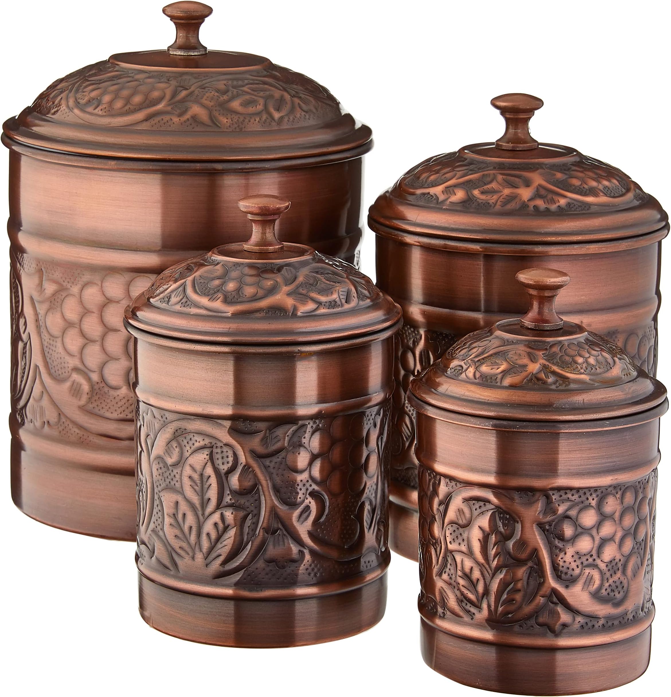 Amazon.com: Old Dutch Antique Copper Heritage Canister Set - 4 Piece ...