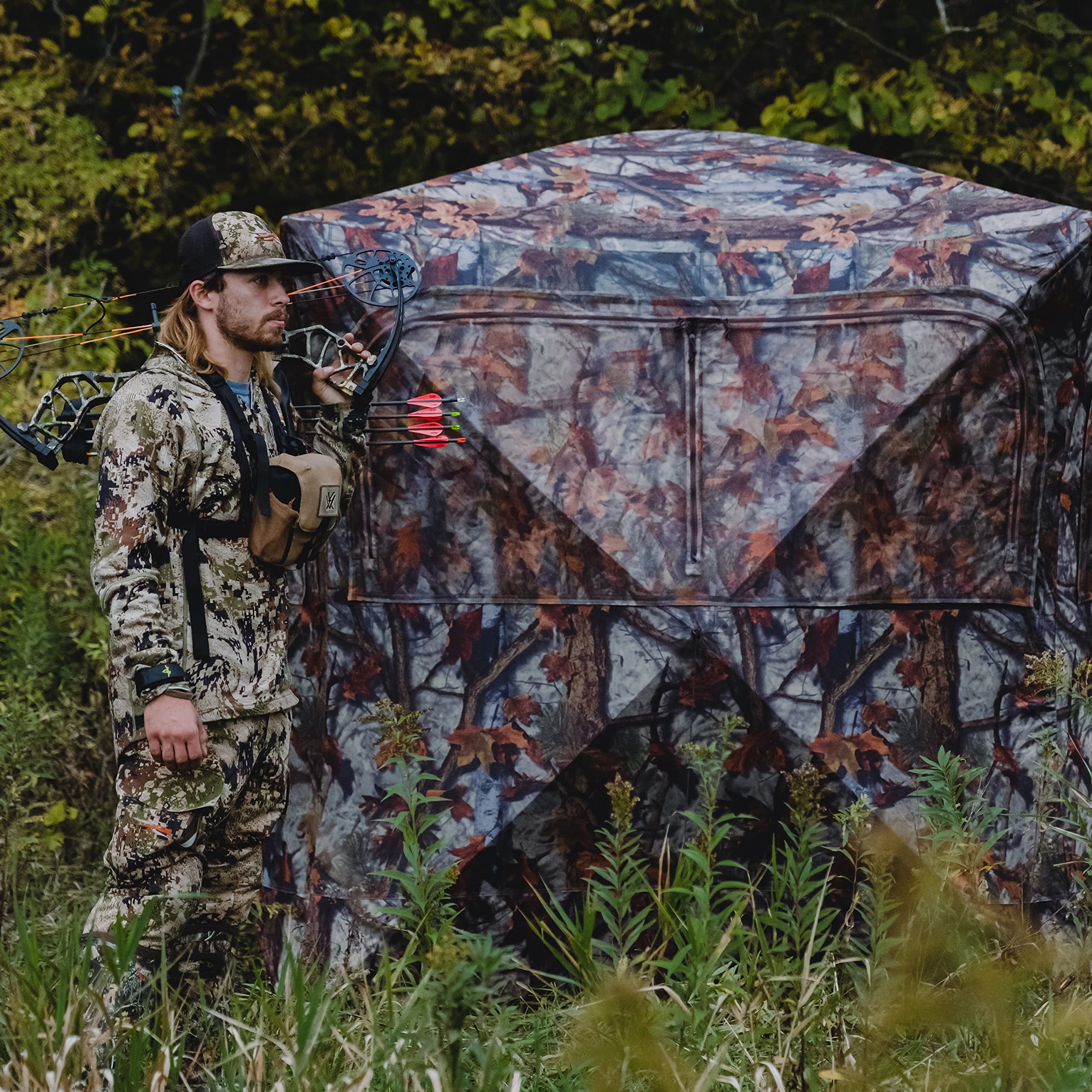Barronett Blinds Grounder Portable Hunting Blind, Pop-Up Hub Blind ...