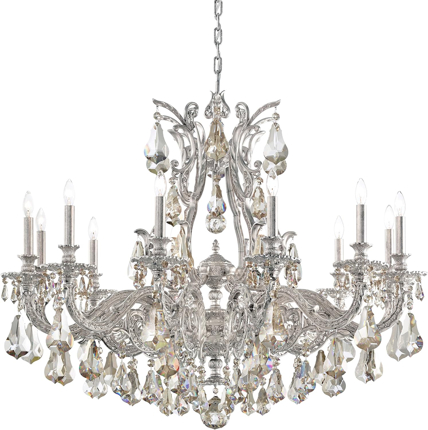 Schonbek 6952-27O Swarovski Lighting Sophia Chandelier, Parchment Gold ...