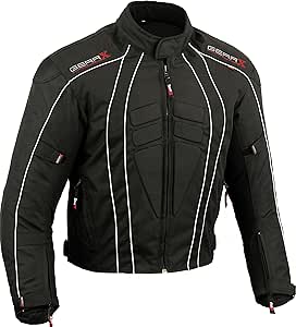 Amazon.com: GearX Dry-Lite Motorbike Jacket Waterproof Protection Coat ...
