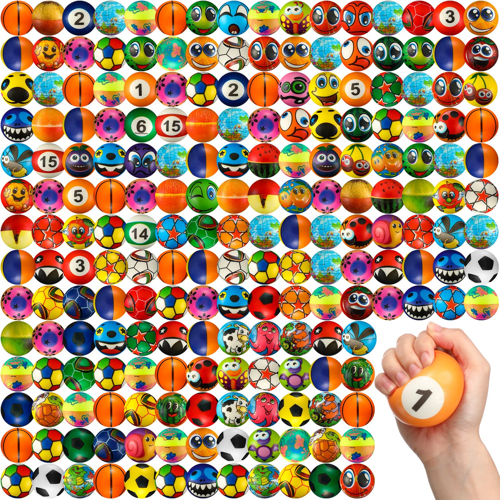 Amazon.com: Shappy 204 Pcs Stress Balls Bulk for Adults Boys Girls ...