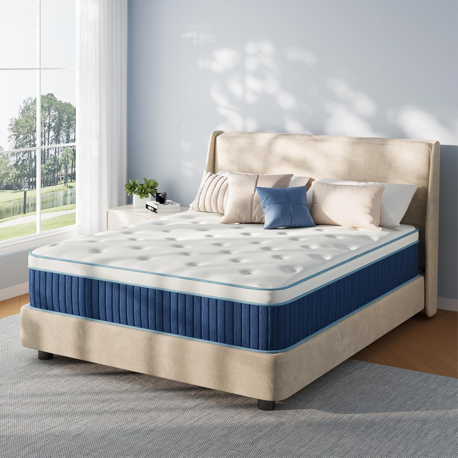 Amazon.com: Emerspring Full Size Mattress, 12 Inch Medium Firm Hybrid ...