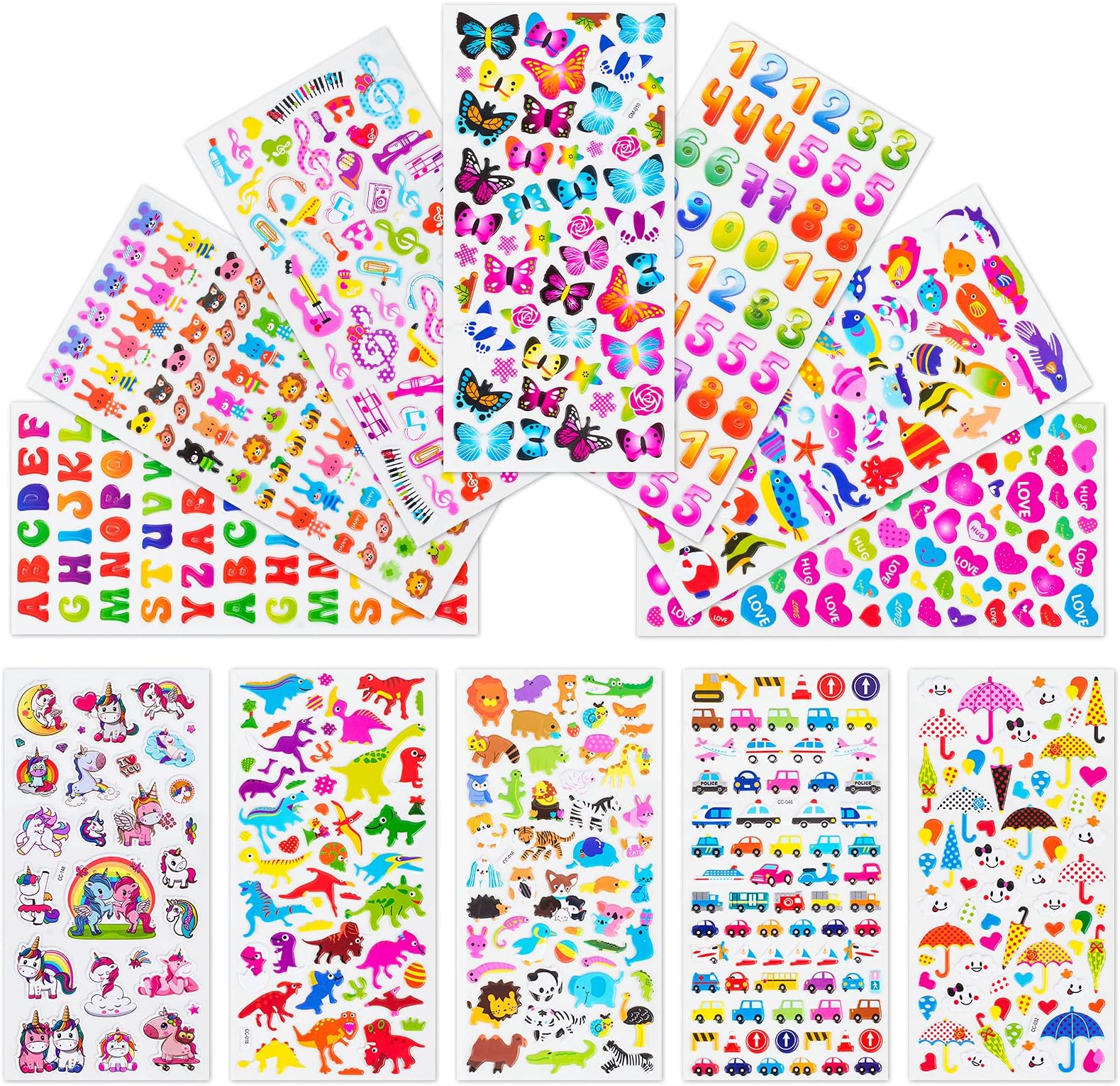 Habett 3D Aufkleber für Kinder & Kleinkinder, 920+ Geschwollen Stickers ...