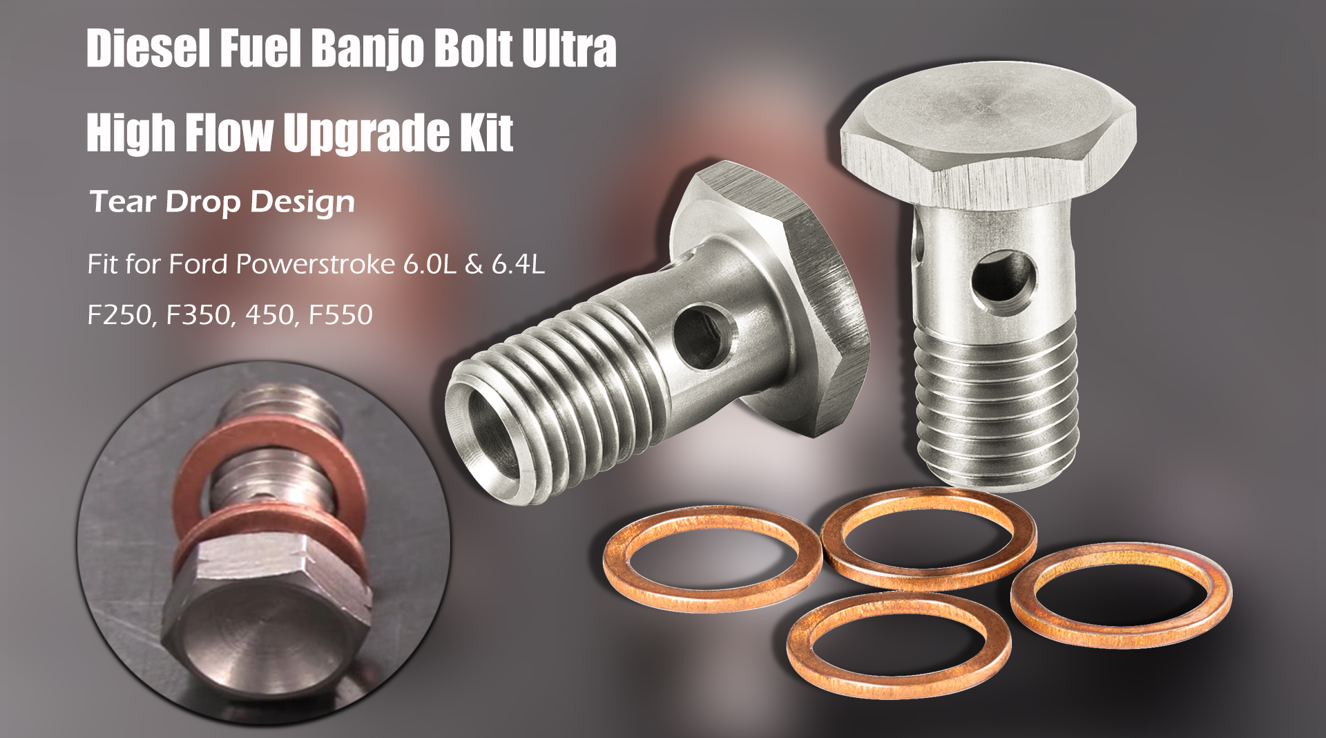 Watch Diesel Fuel Banjo Bolt High Flow for Powerstroke 6.0L 6.4L on ...