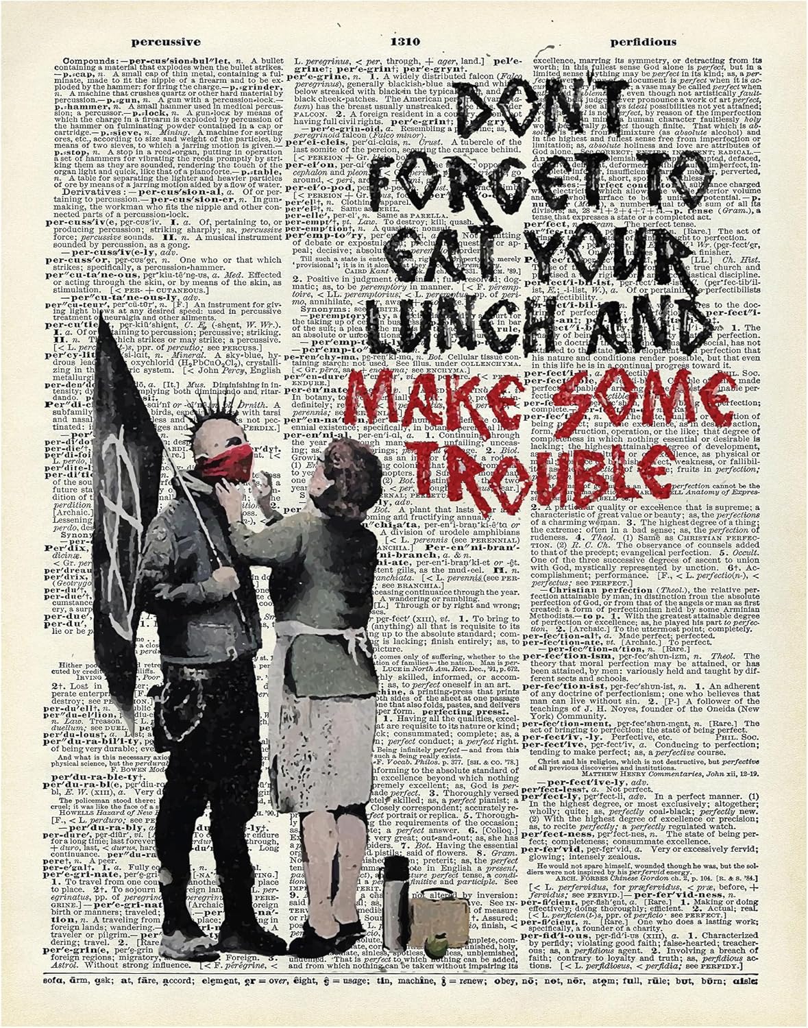 Amazon.com: Punk Rock Wall Art 11x14 - Make Some Noise Grunge Poster ...