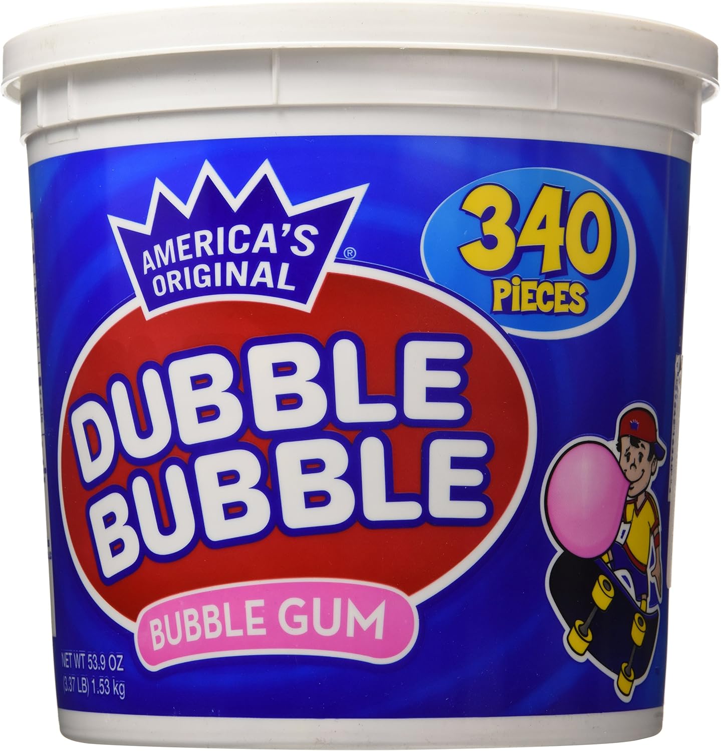 Dubble Bubble Gum, 53.9 Ounce - 340 Count Bucket : Amazon.ca: Grocery ...