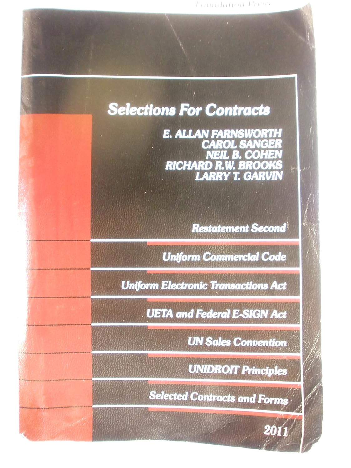 Selections for Contracts: Uniform Commercial Code, Restatement ...