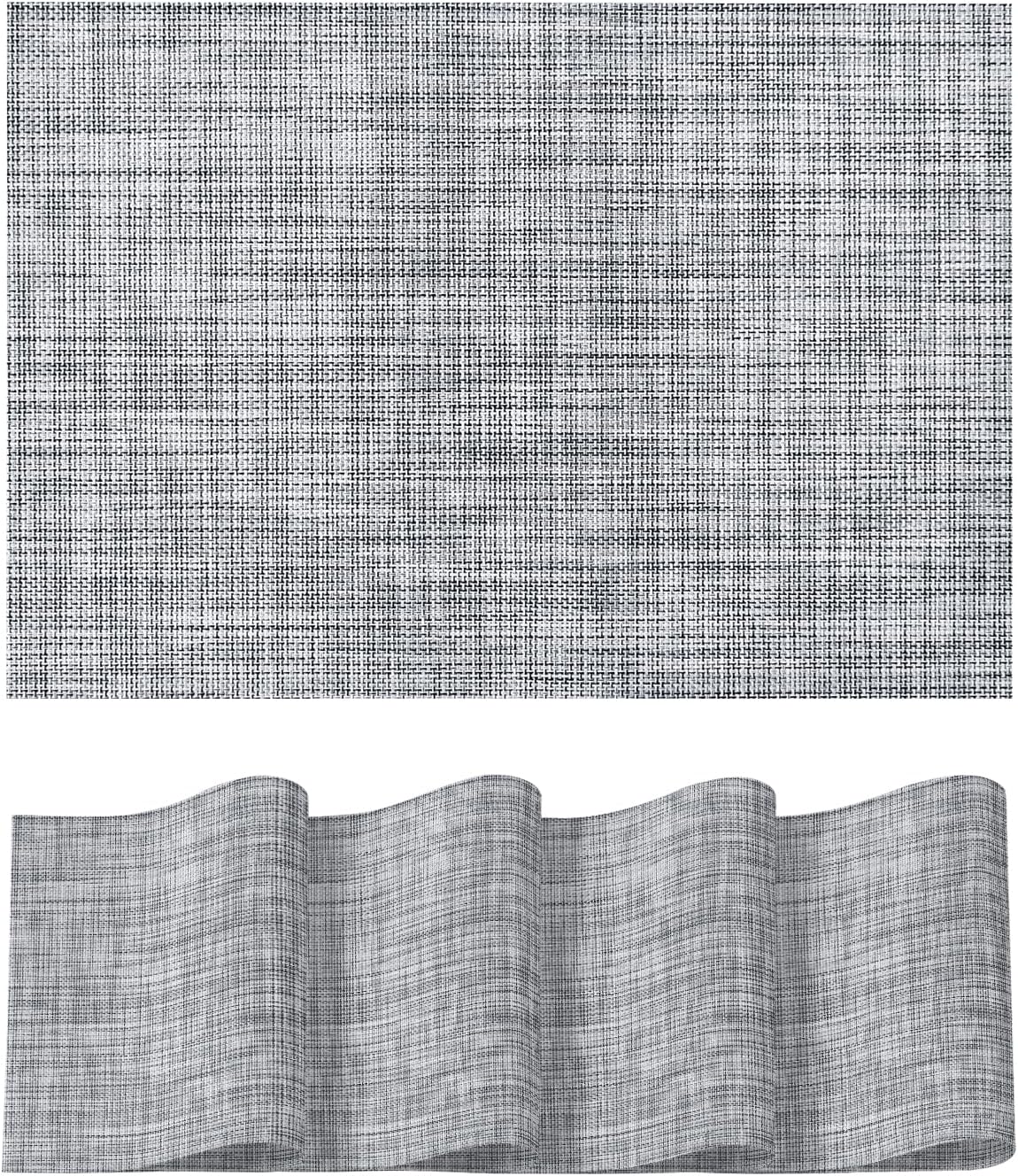 Amazon.com: Artoid Mode Gray Vinyl Placemats Set of 4, Washable Heat ...