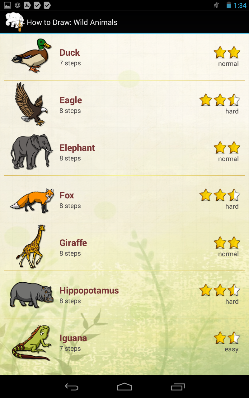 How to Draw: Wild Animals - App on Amazon Appstore