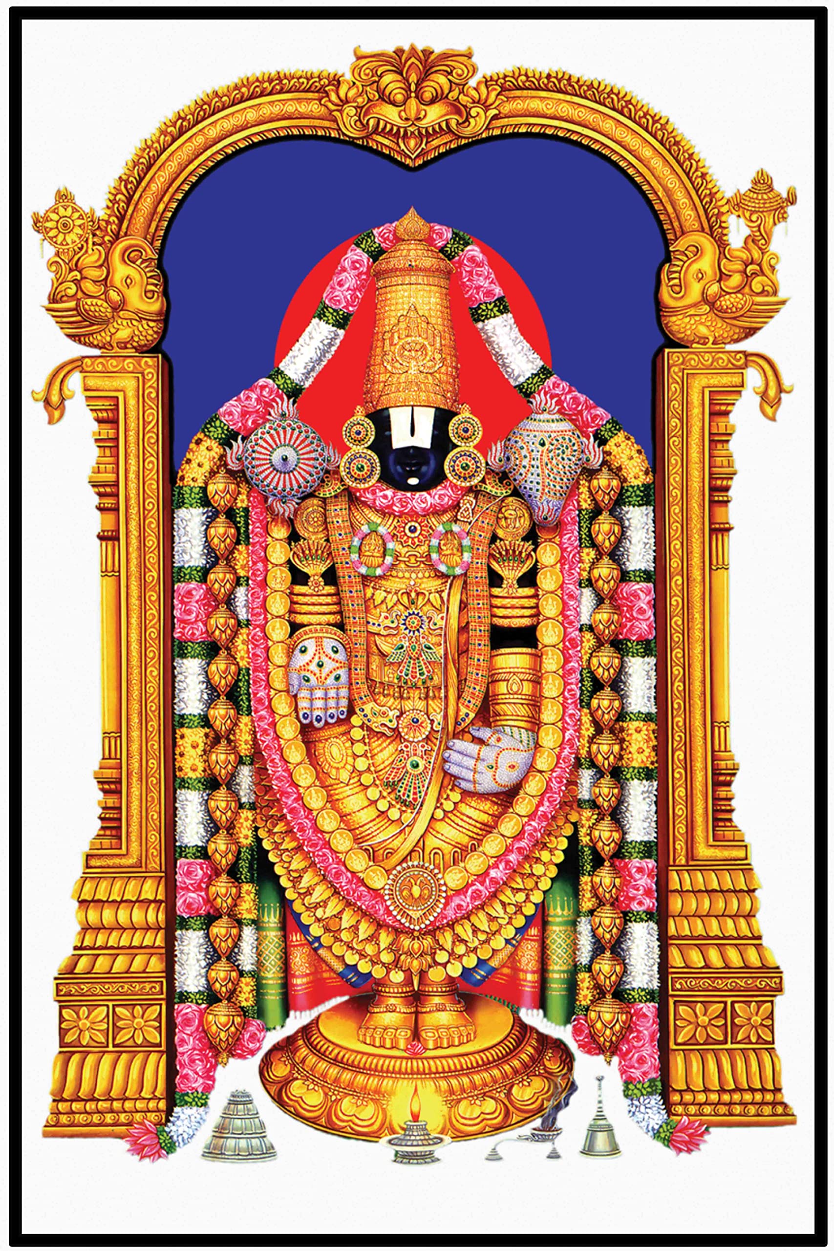 Buy Yellow Alley Lord Balaji Wall Poster|Hindu Religious Sticker Poster ...