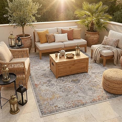 Amazon.de: Pergamon Lagos Vintage Outdoor Teppich | In- & Outdoor ...